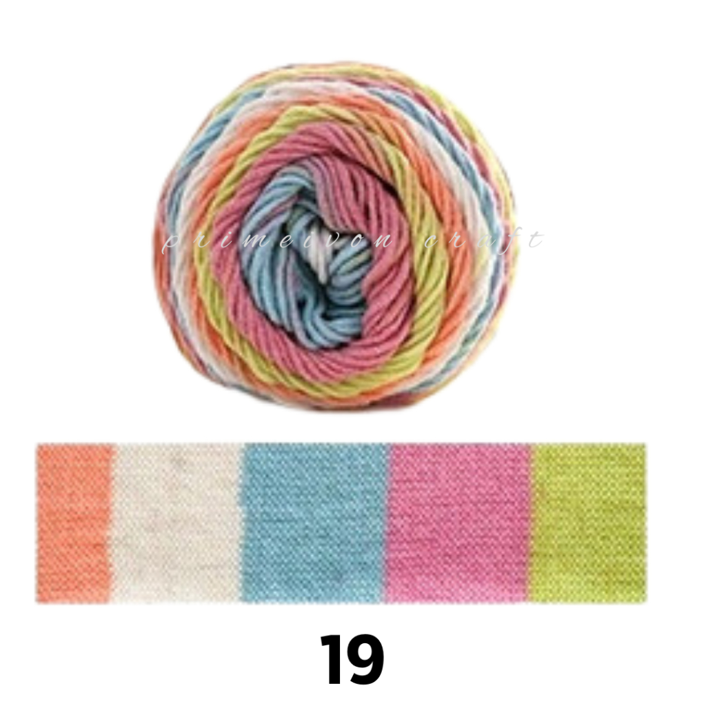 Jual Benang rajut katun rainbow/ rainbow cake yarn RB5 | Shopee Indonesia
