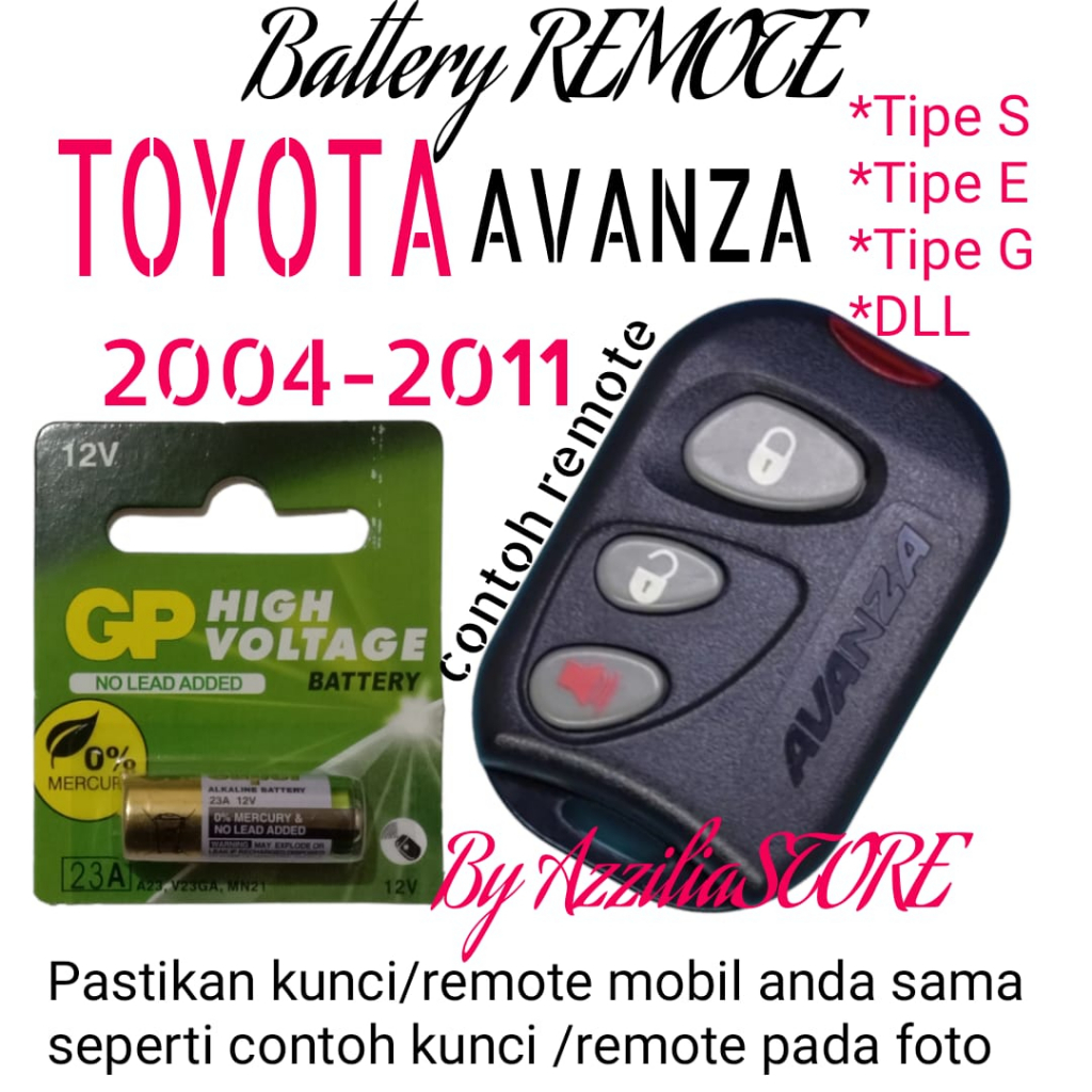 Jual Battery Baterai Batrai Batere Batre Untuk Remote Remot Kunci Mobil ...