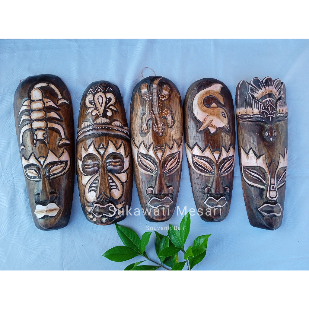 Jual Dekorasi Hiasan Topeng Suku Etnik Primitif Asmat 30cm Handmade ...