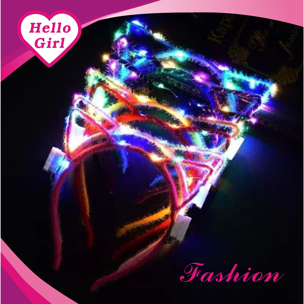 Jual (Hello Girl)B66 Bando LED Lampu Mainan /Bando Telinga Kucing Motif ...