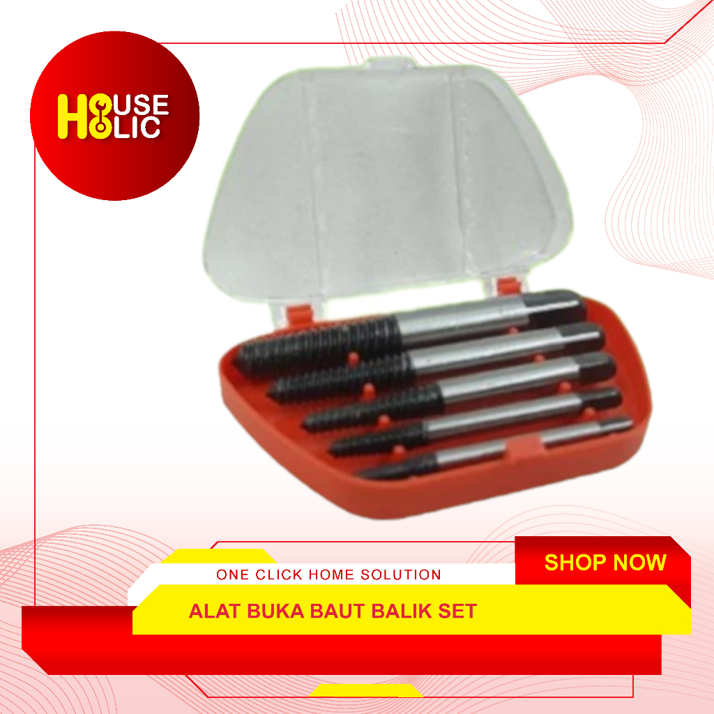 Jual Alat Pembuka Baut Patah Tab Tap Balik Set 5 Pcs / Screw Extract ...