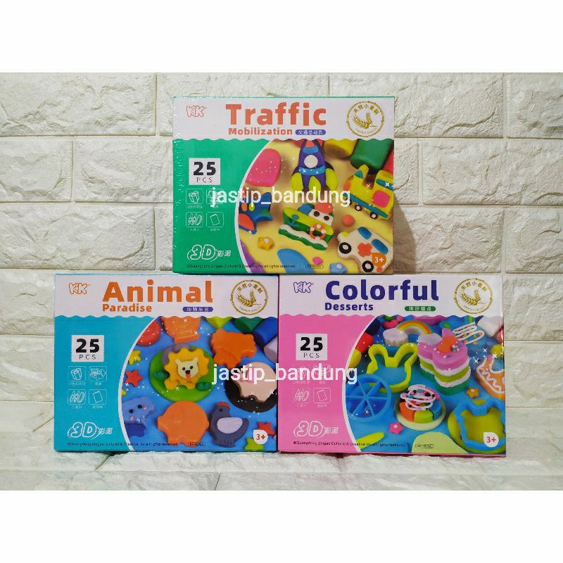 Jual Kkv 3D Color Mud Set / Kkv Zhigao 12 3D Color Mud / Kkv Play Dough ...