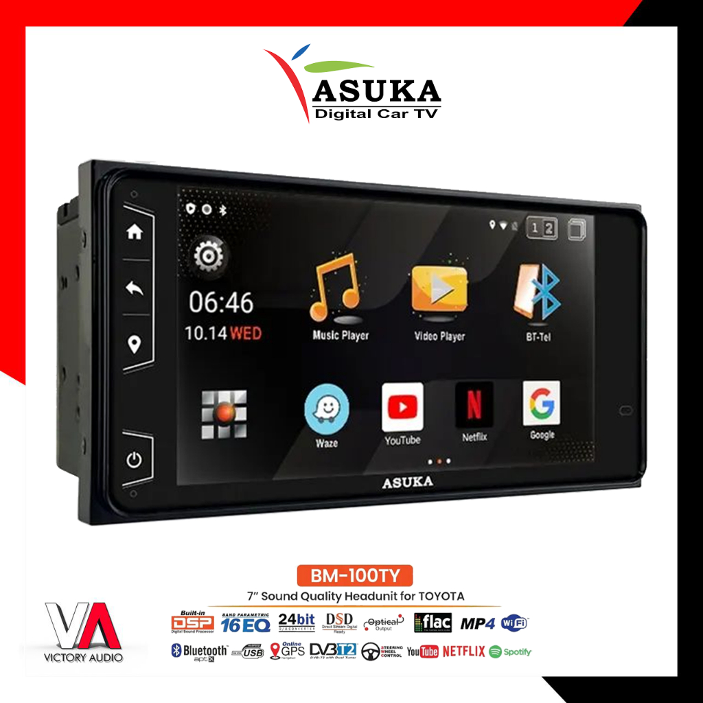 Jual Head Unit Android ASUKA BM-100TY 7 Inch Sound Quality HeadUnit for ...
