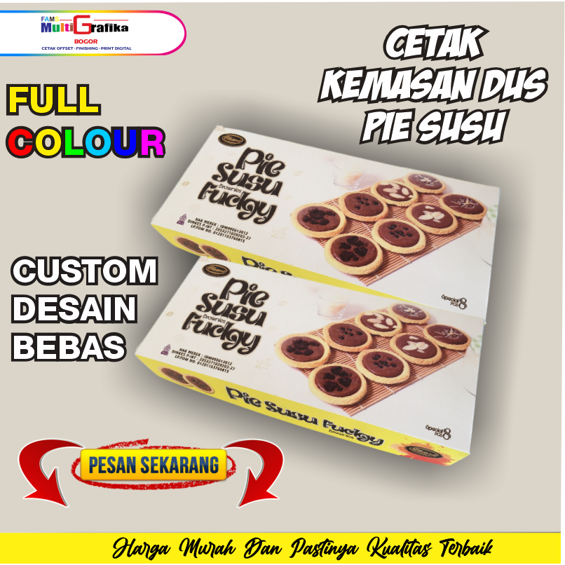 Jual Cetak kemasan box pie susu custom | Shopee Indonesia