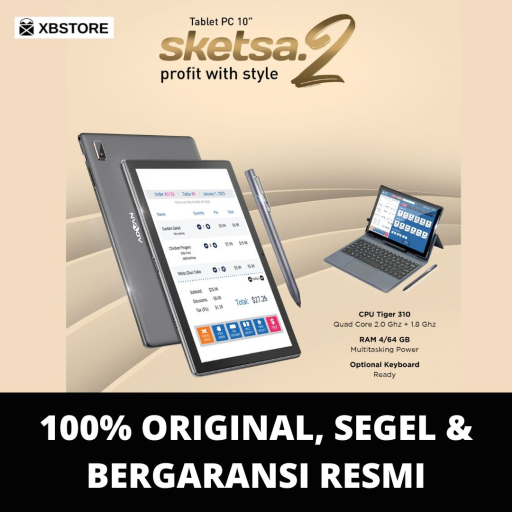 Jual Advan Tab Sketsa 2 4/64GB Tablet 10.1 inch Android 11 Garansi ...