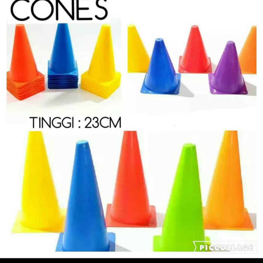 Jual Cone / Cones Kerucut rapat full untuk Latihan Olahraga 23cm warna ...