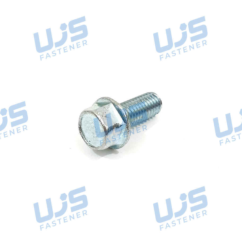 Jual Flange Bolt 8x20 Baut Topi M8x20 Kunci 12 Putih | Shopee Indonesia