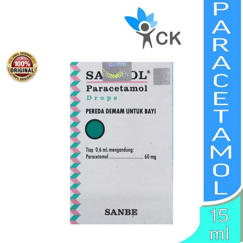 Jual SANMOL DROP 15 ML/ SYRUP 60ML/FORTE 60ML menurunkan demam pada ...