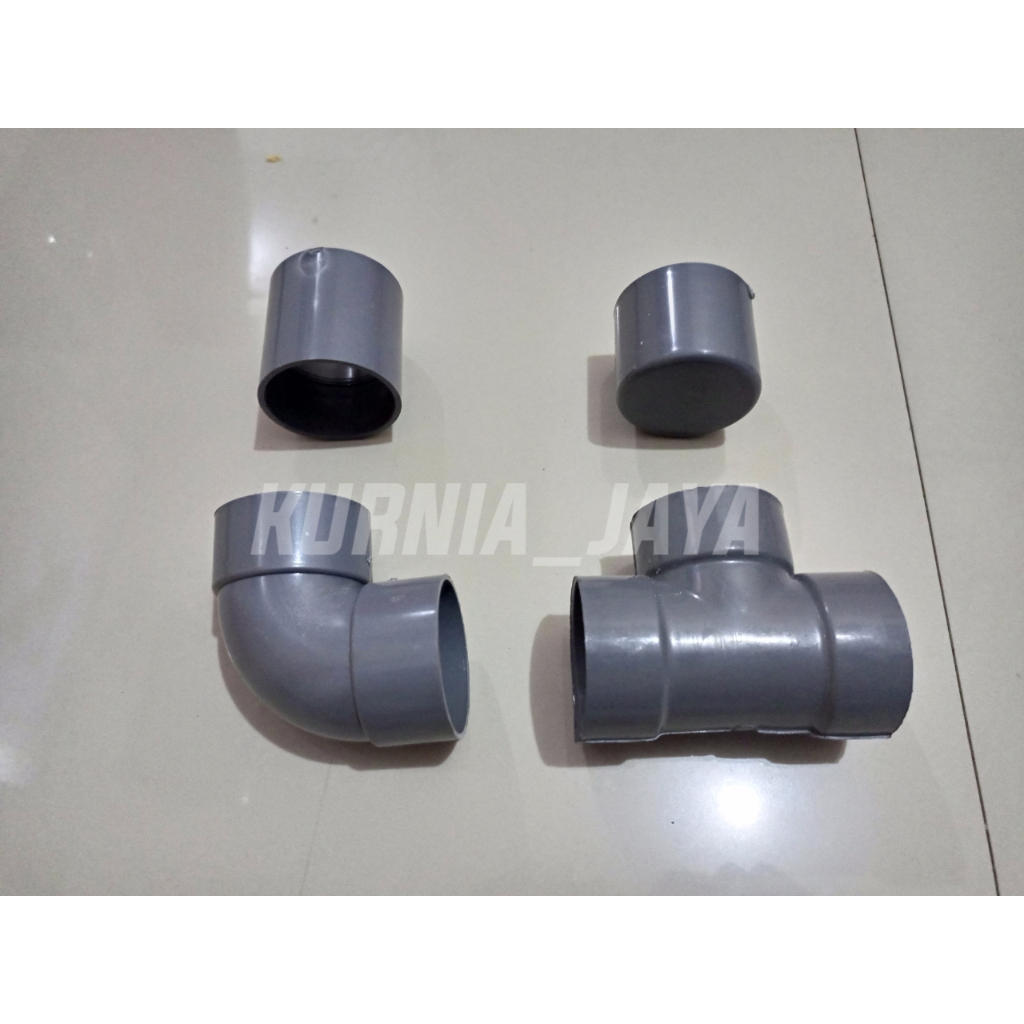 Jual SAMBUNGAN PIPA PVC UKURAN 1,5 INCH ( TEE, KNEE, SOCKET dan DOP ...