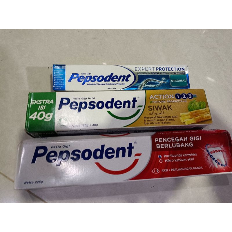 Jual PEPSODENT PASTA GIGI BERLUBANG UKURAN 225g | Shopee Indonesia