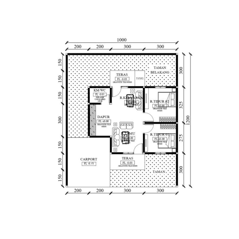 Jual Jasa pembuatan denah rumah 2D segala tipe dan tampak depan 2D/3D ...