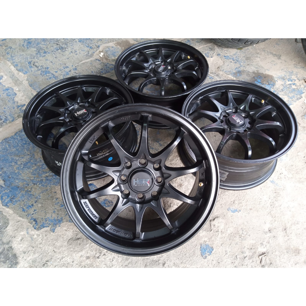 Jual velg mobil racing bekas hsr hiroshima ring 15 calya sigra jazz yaris avanza xenia livina ...