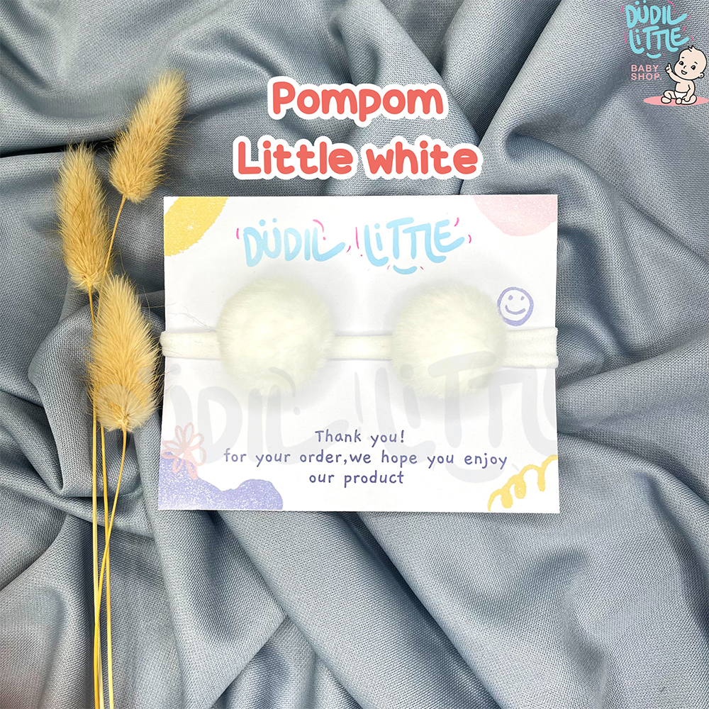 Jual Mini Pom Pom 3,5CM Headband/ Bandana Bayi / Newborn Headband Nylon ...