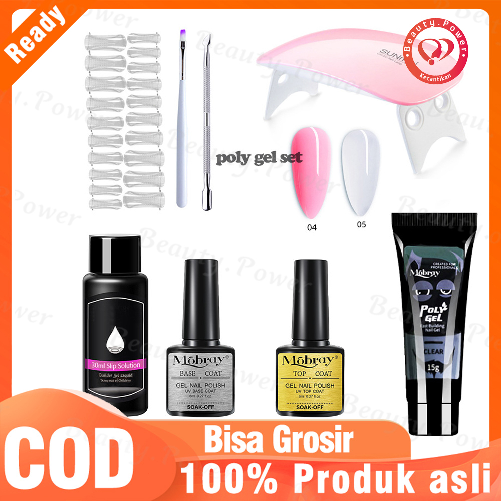 Jual Palsu PolyGel Nail Extension Set 15ml Nail Builder Set Polygel ...