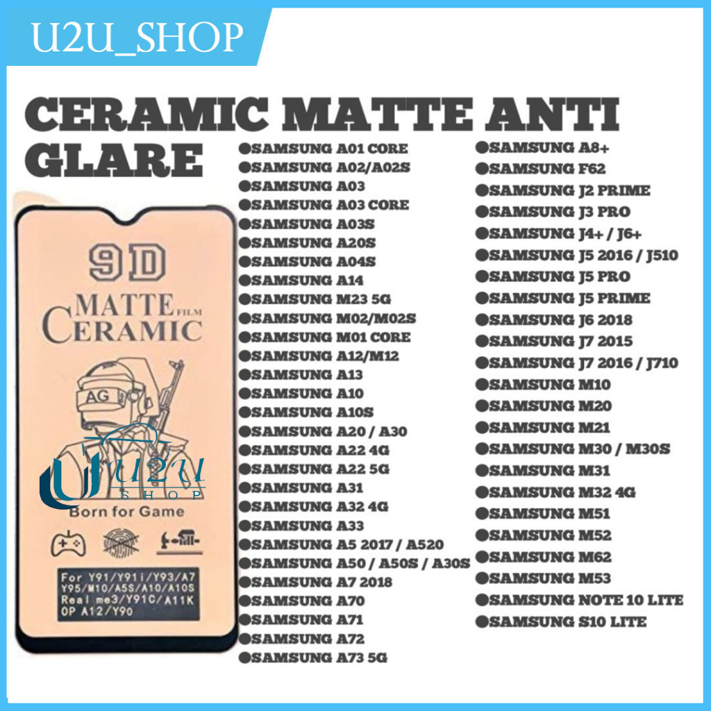 Jual Anti Gores Layar Ceramic Matte Anti Glare Samsung A16 M15 A35 A55 A25 5G A15 A24 A23 A01 ...