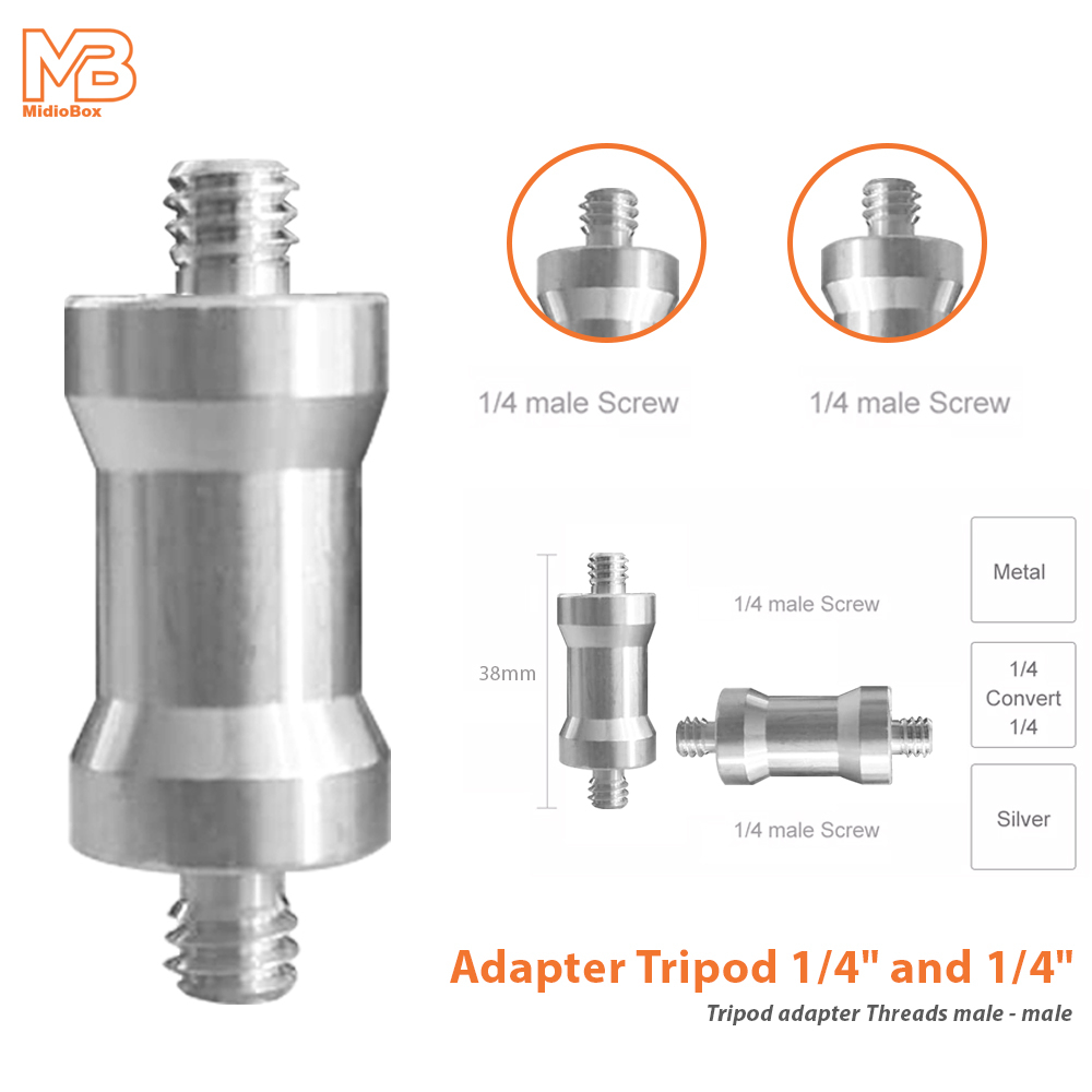 Jual Midio ACC Adapter 1/4 Male to 1/4 Male Spigot Adapter | Shopee ...
