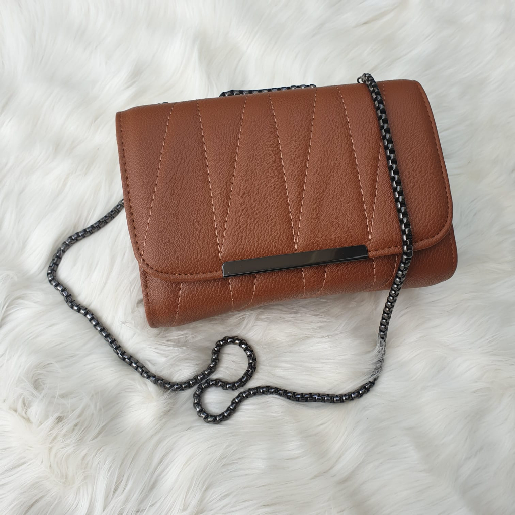 Jual Enola Tas Wanita Tali Rantai Tas Selempang Embose Perempuan Slingbag Rantai 7051 | Shopee ...