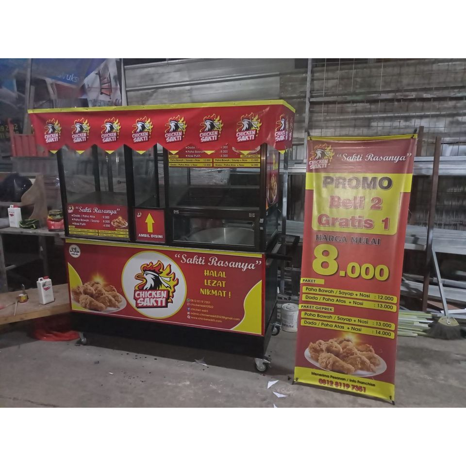 Jual Gerobak Fried Chicken kemitraan atau franchise | Shopee Indonesia