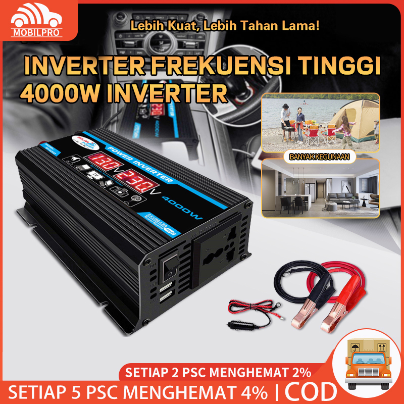 Jual Inverter Frekuensi Tinggi Modifikasi Gelombang Sinus 4000W Inverter Pure Sine Wave DC 12V ...