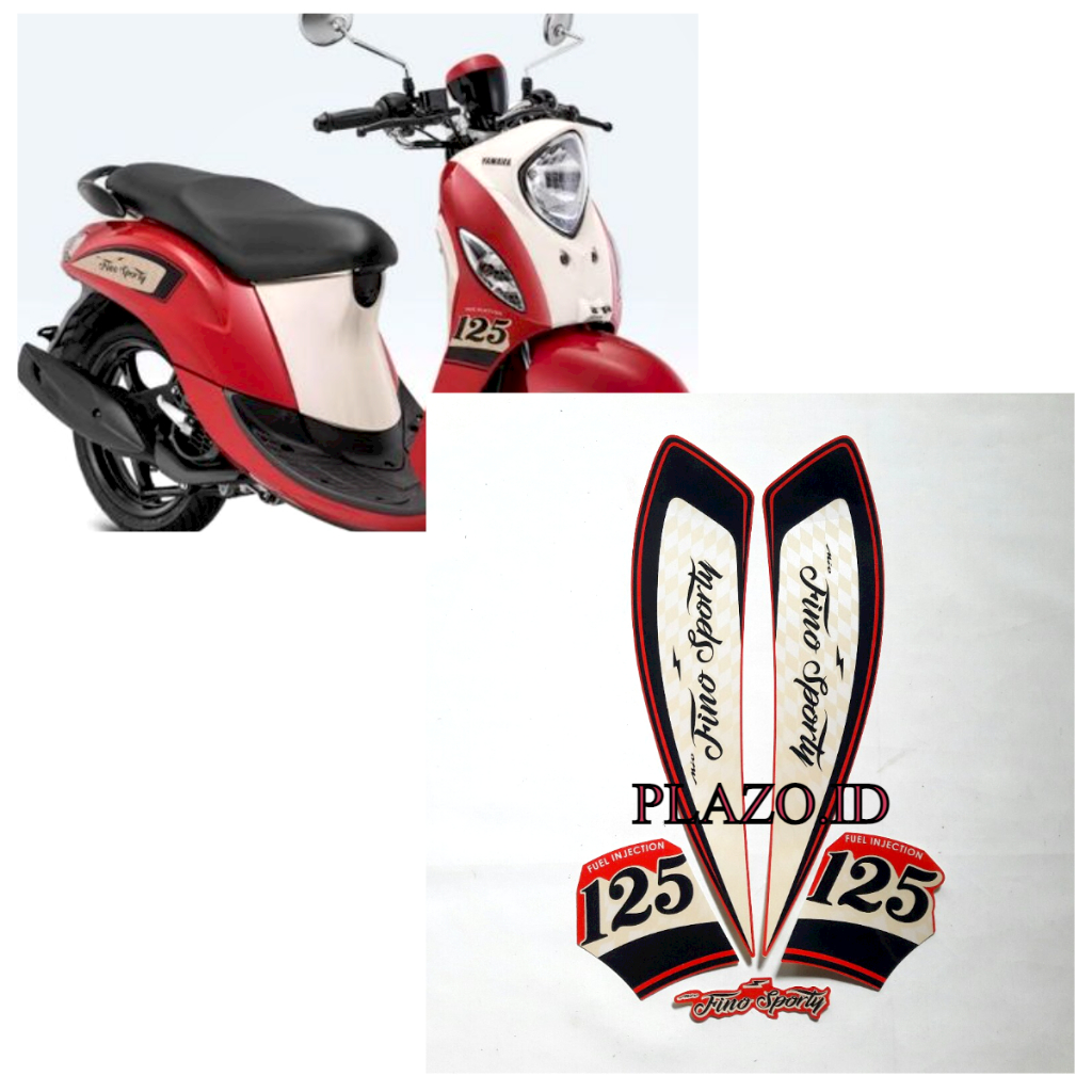 Jual stiker motor striping yamaha fino sporty 125 fi 2021 merah ...
