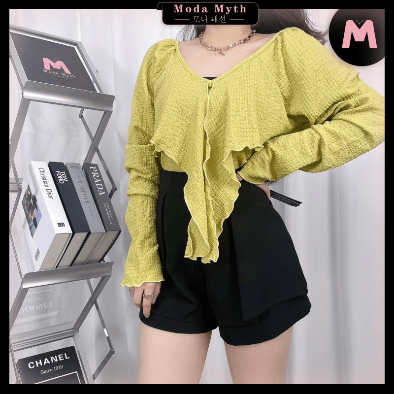 Jual MODAMYTH H22 - BAJU LENGAN PANJANG CASUAL KOREAN FASHION POLYESTER PAKAIAN WANITA LENGAN ...