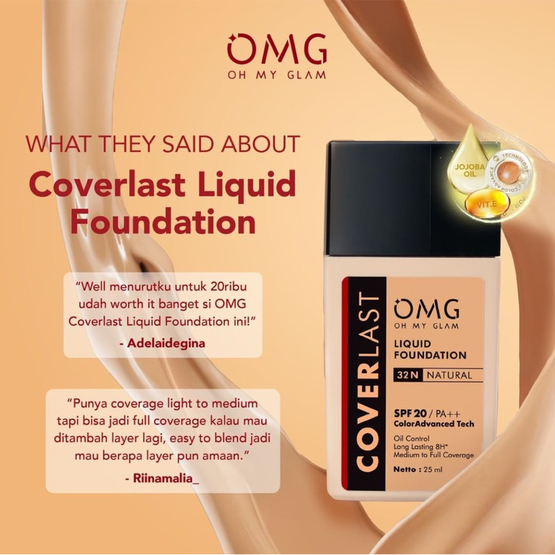 Jual DC OMG OH MY GLAM Coverlast Liquid Foundation (25ml) | Shopee ...