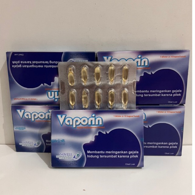 Jual VAPORIN Kapsul Decongestan Inhalasi untuk Gejala Pilek | Shopee ...