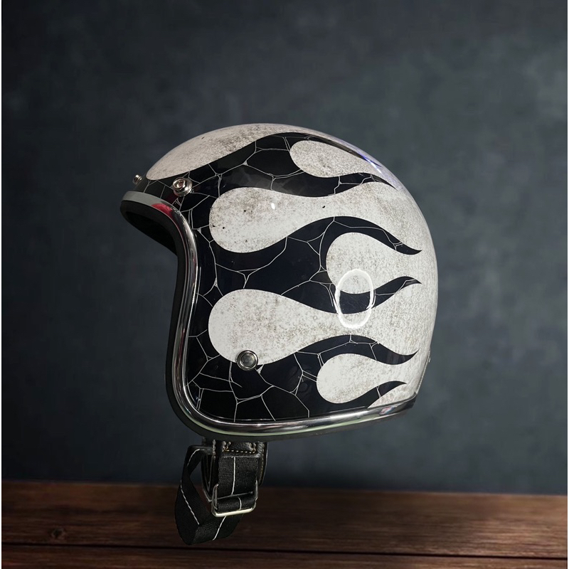 Jual Slimhead 500TX Patina Flame - Helm Chopper bobber | Shopee Indonesia