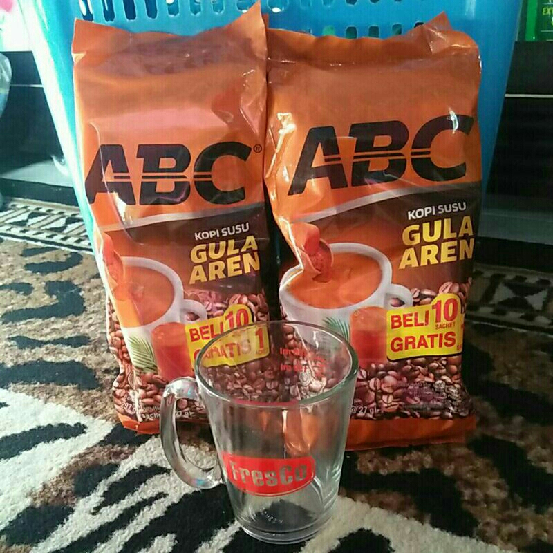 Jual Kopi Abc Susu Gula Aren (Beli 2 Free Gelas Fresco Gagang) | Shopee ...