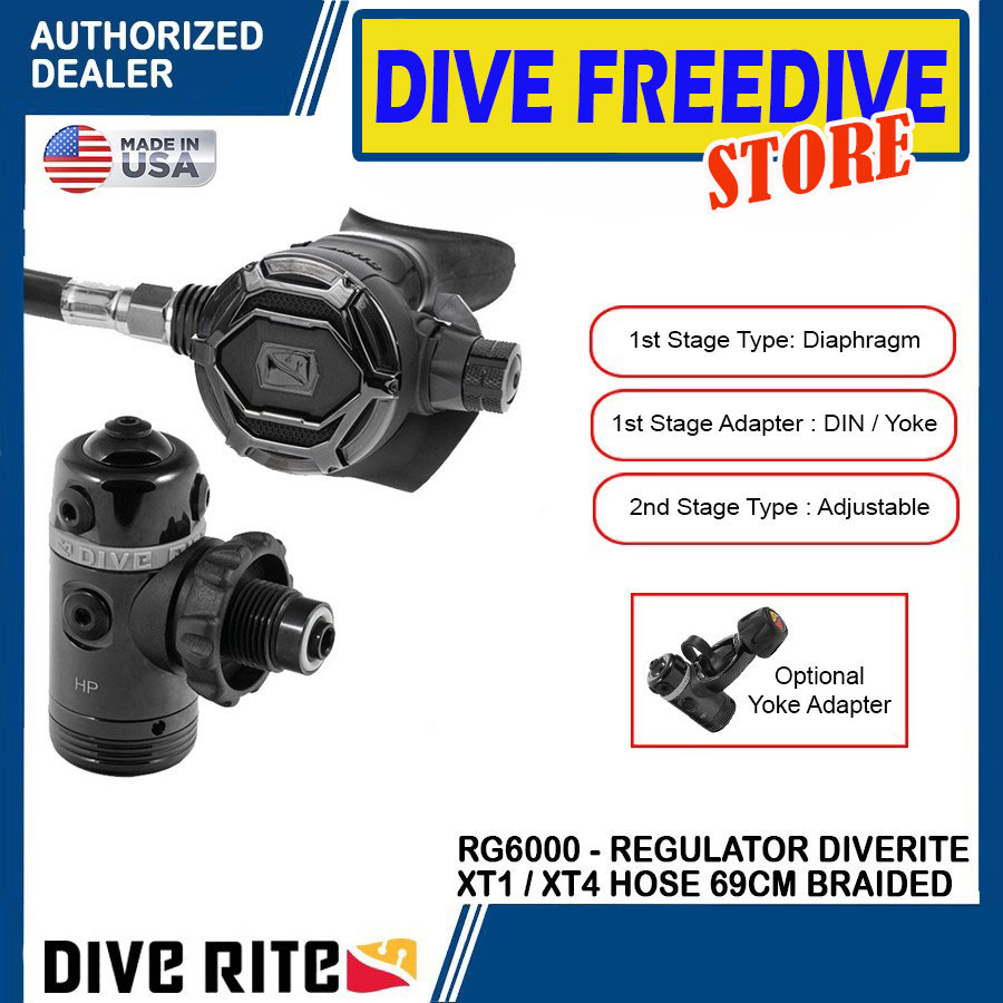 Jual RG6000 Regulator Diving Diverite 1st Stage XT1 Diaphragm Swivel ...