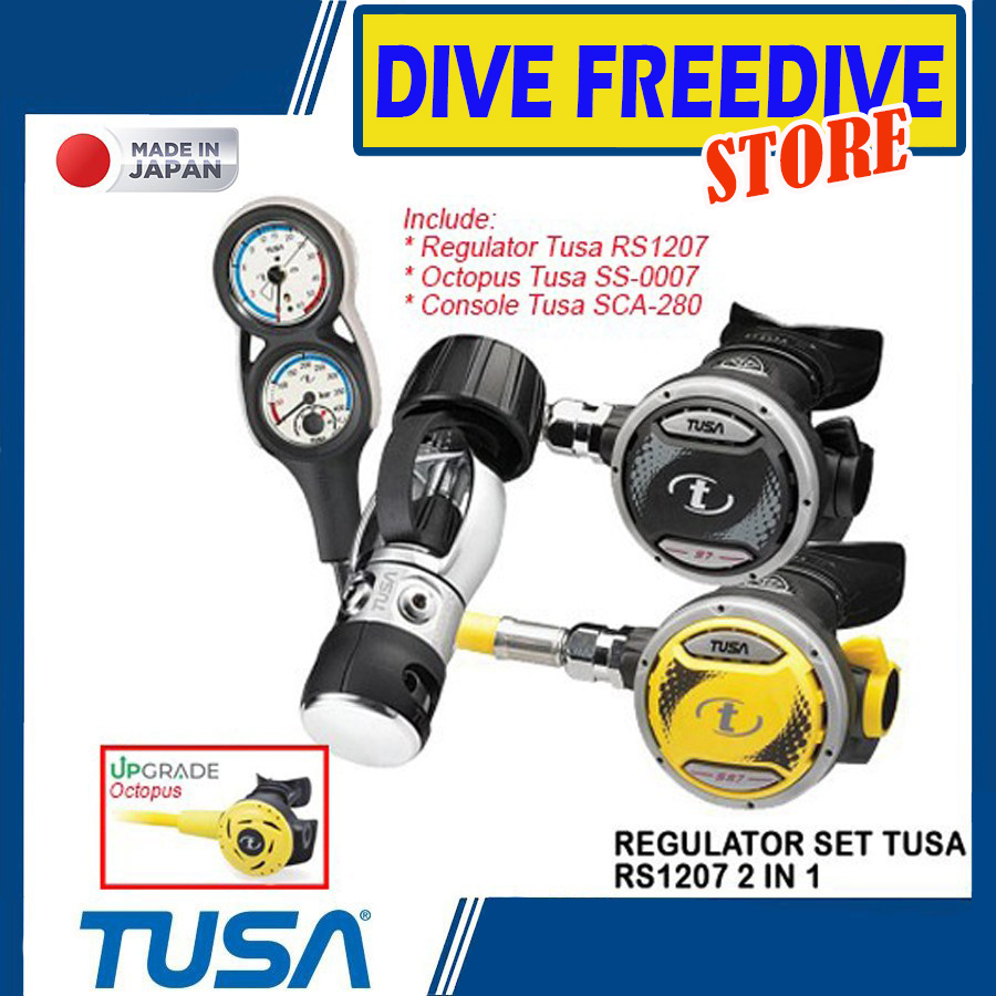 Jual Paket Regulator Set Package Tusa RS1207 Octopus 2nd Stage Console Pressure Gauge 2 in 1 ...