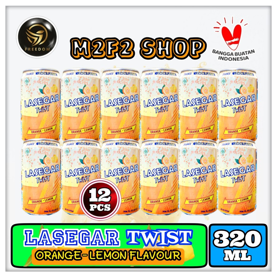 Jual LASEGAR Twist Minuman Penyegar Orange Lemon Kaleng - 320 ml (Kemasan 12 Pcs) | Shopee Indonesia