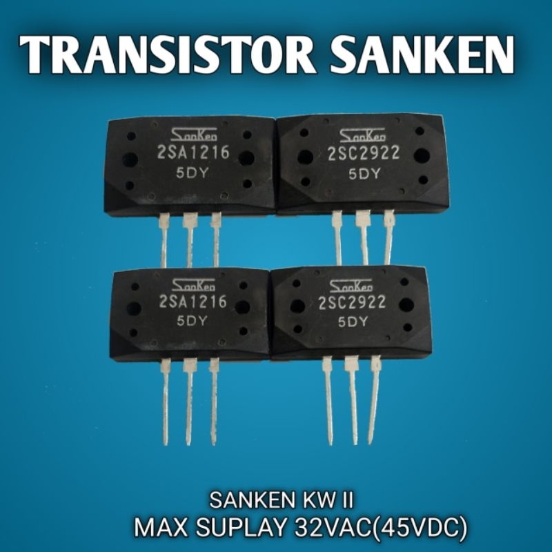 Jual TRANSISTOR SANKEN 2SC2922 2SA1216 ll MAX SUPLAY DI 32 VAC | Shopee Indonesia