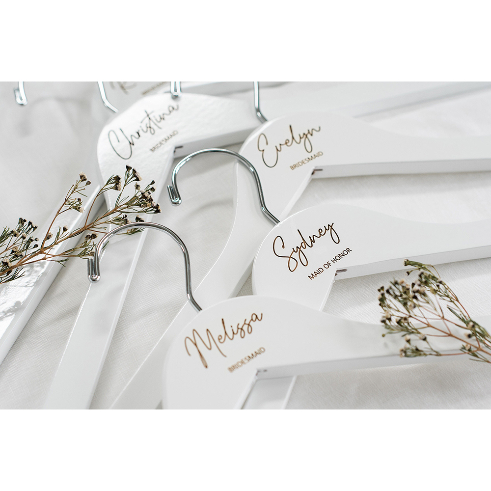 Jual Hanger Wedding Custom Bride Groom Bridesmaid Maid Of Honor Bestman ...