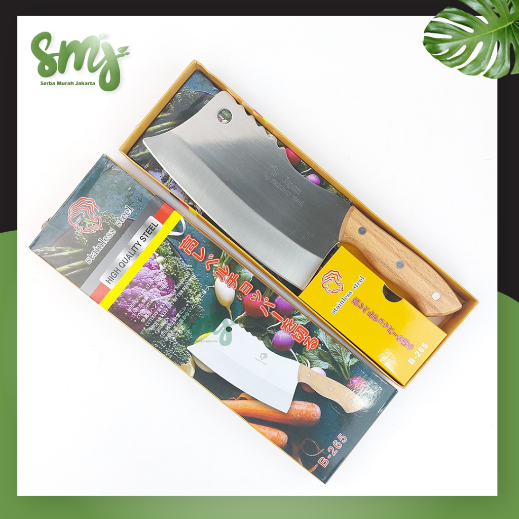 Jual SMJ - Golok Daging Pisau Potong Daging Ayam Ikan Golok Tajam High ...