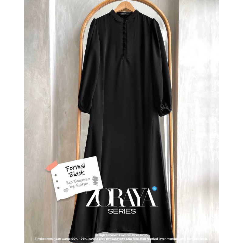 Jual SALEEHA-Zoraya Abaya warna Formal Black | Shopee Indonesia