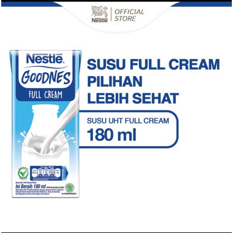 Jual Nestle Goodnes Full Cream 180ml (promo) | Shopee Indonesia