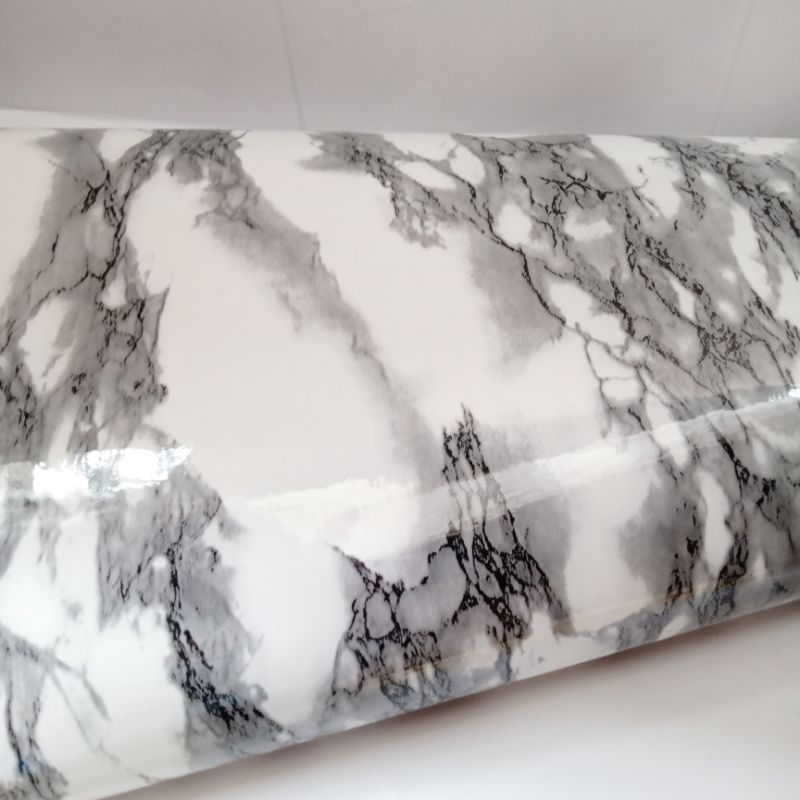 Jual Wallpaper sticker premium marmer ABU ABSTRAK marble granit stiker ...