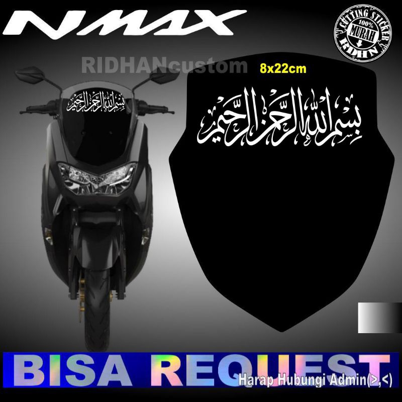 Jual [ BISMILLAH ] CUTTING STICKER VISOR MOTOR NMAX KALIGRAFI ...