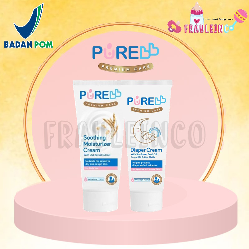 Jual *FRAULEINCO* PURE BB Skin Care Treatment Set Travel Baby Soothing Diaper Rash Cream 15gr ...