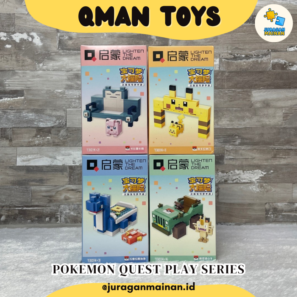 Jual QMAN TOYS Pokemon Quest Arch Series - Bricks Blocks Bongkar susun brick block Mainan ...