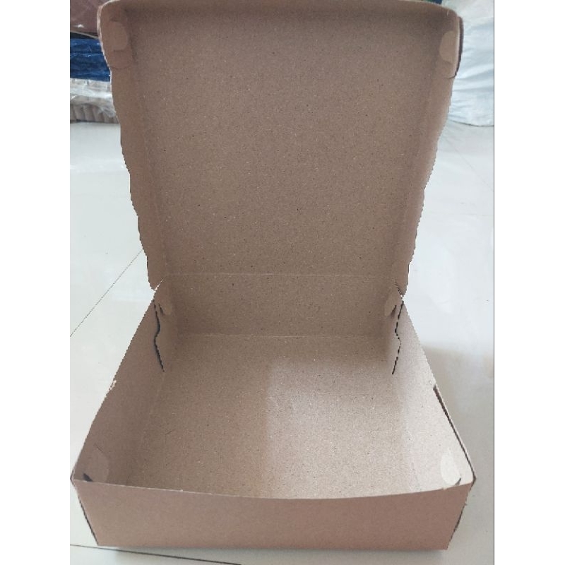 Jual Dus Nasi kotak R10B ukuran 22x22 box kraft coklat | Shopee Indonesia
