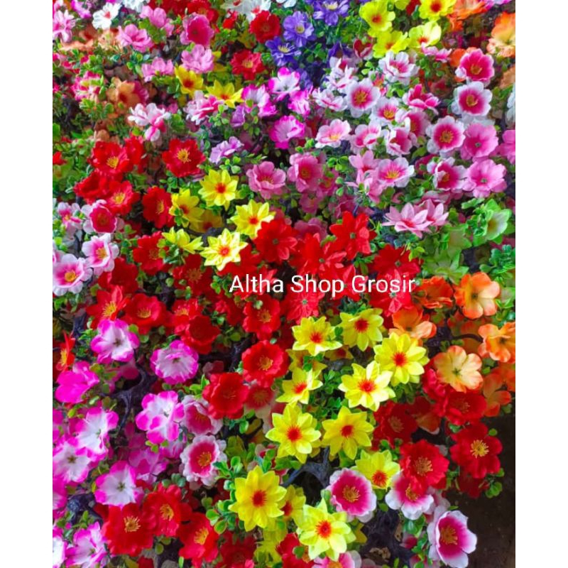 Jual Bunga Hias Plastik Cakar Meja Ruang Tamu Set POT / Hiasan Meja ...