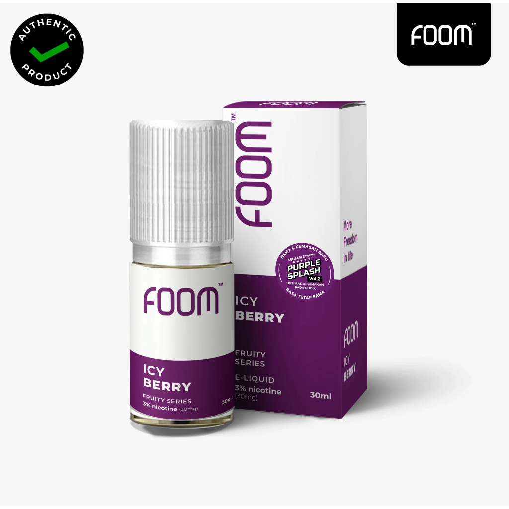 Jual LIQUID FOOM ICY BERRY 30ML 30MG / LIQUID FOOM PURPLE SPLASH V2 ...