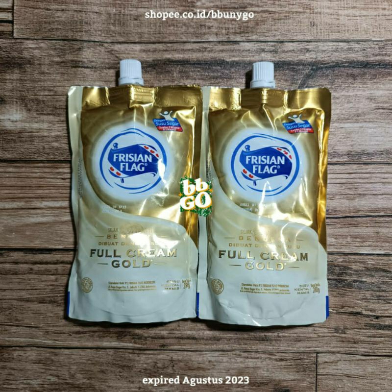 Jual Frisian Flag Susu Kental Manis Bendera SKM Full Cream Gold 280 gr ...
