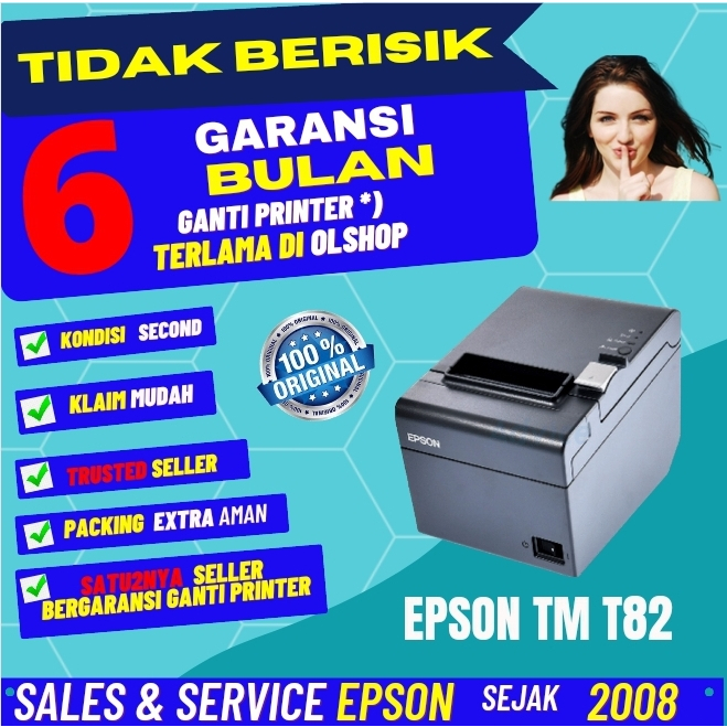 Jual printer slip struk program kasir THERMAL Epson TM T82 TM-T82 TMT ...
