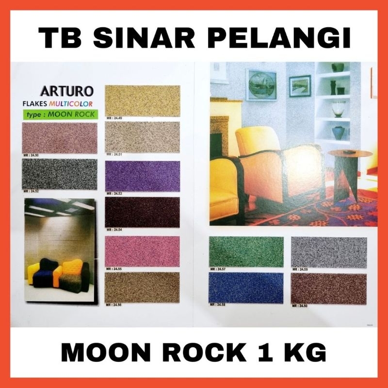 Jual ARTURO Cat Tembok Tekstur Tipe Moon Rock 1 Kg Motif Batu Interior ...