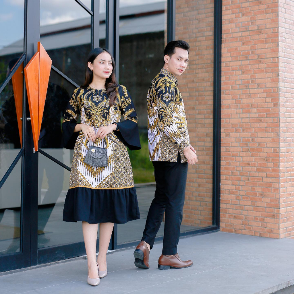 Jual Benang Raja Batik Couple Pria Wanita Tulis Primis Kombinasi Motif ...