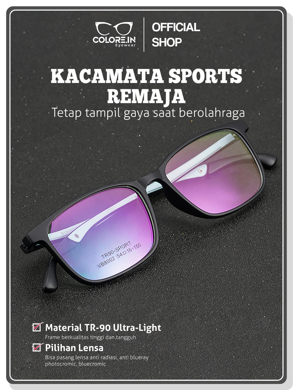 Jual Colore.in Kacamata Anti Radiasi Lensa Minus Anti Blueray ...