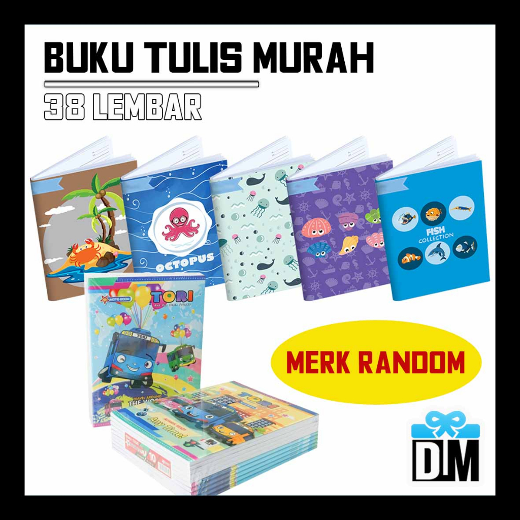Jual Buku Tulis Catatan Murah Sekolah anak TK SD SMP SMA KULIAH Kantor ...